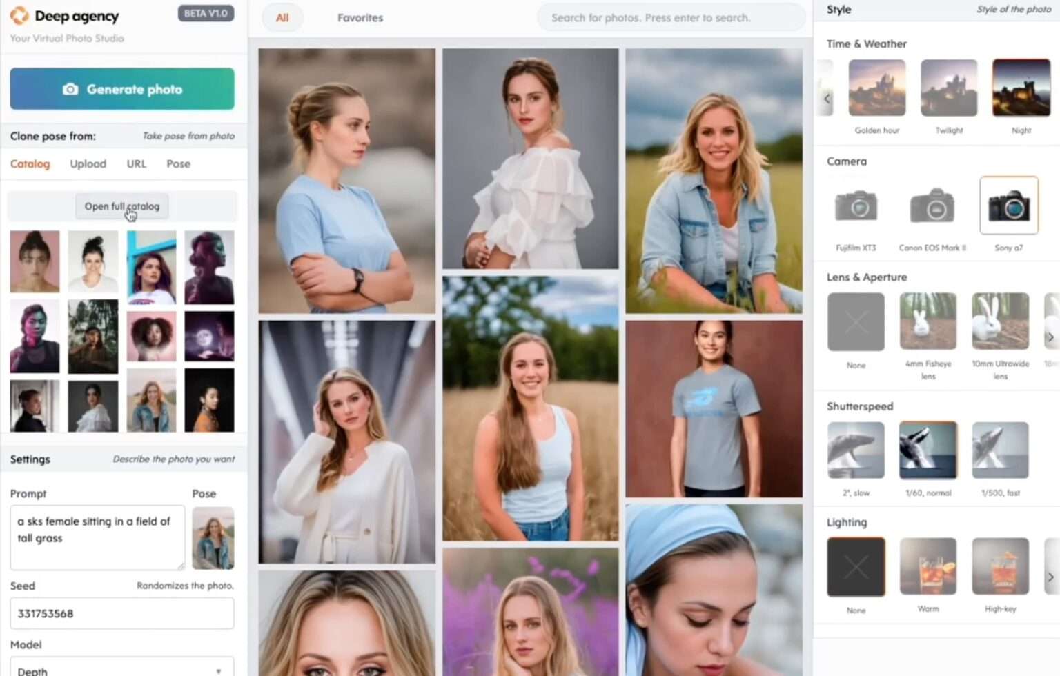 Deep Agency es un "estudio de fotografía con IA" - Noticias AI