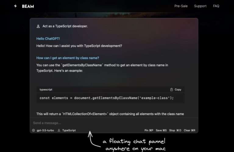 ChatGPT optimizado para macOS con Beam: tu inteligencia artificial en un clic - Noticias AI