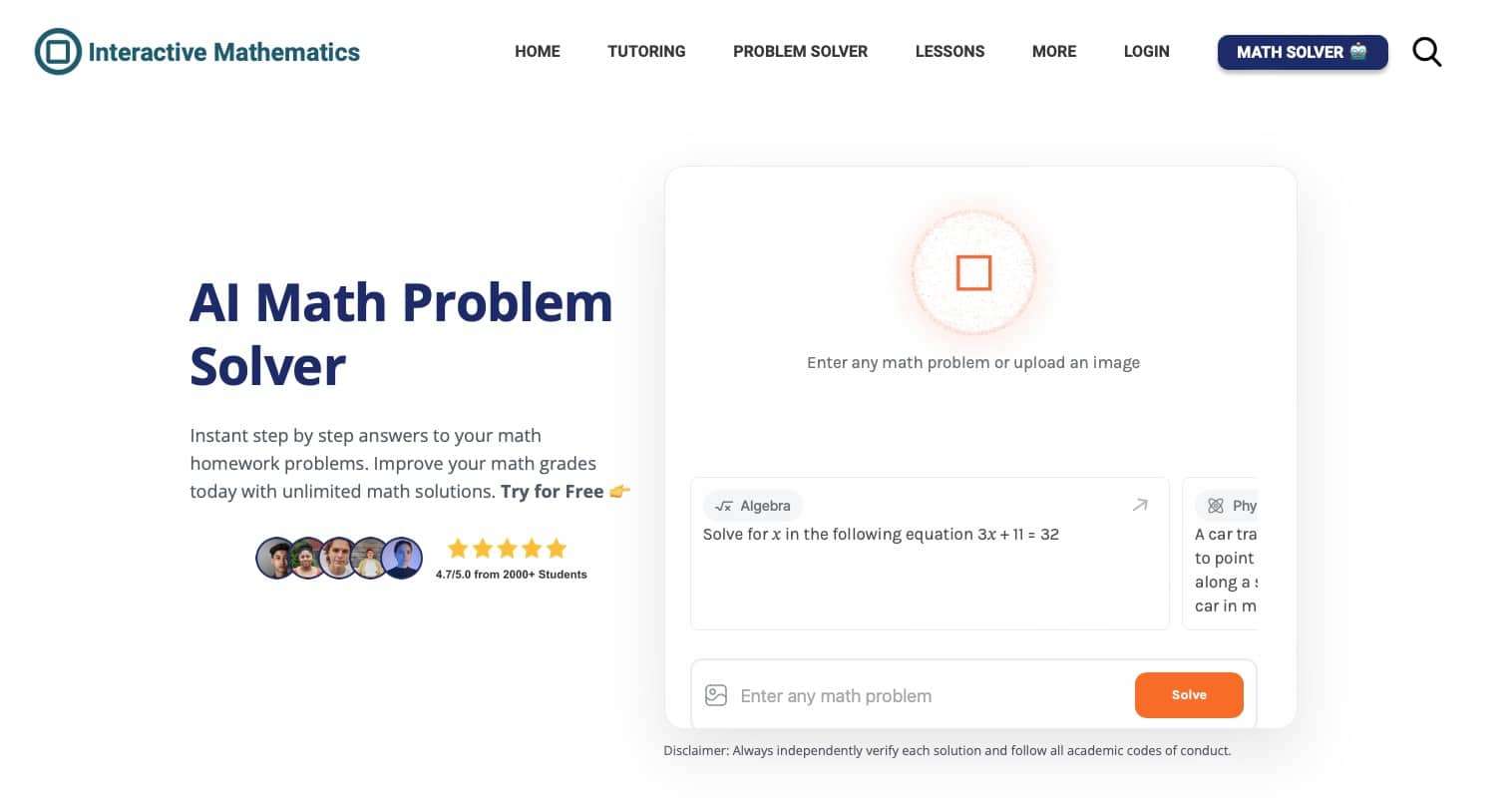 La Inteligencia Artificial transforma la resolución de problemas matemáticos en la educación ...